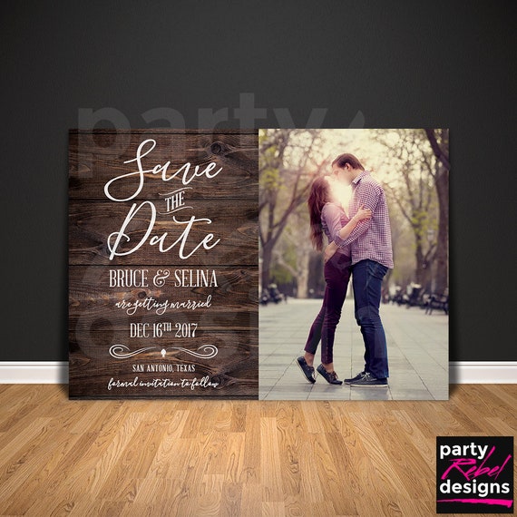 Rustic Save The Date Photo Save The Date Printable Save The