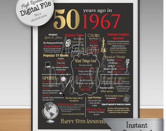 Fun facts 1967 | Etsy