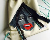 Items similar to A happy drawstring bag, a simple drawstring back bag ...