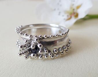 Silver ring set | Etsy