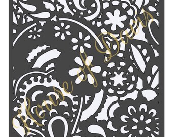 Paisley stencil | Etsy