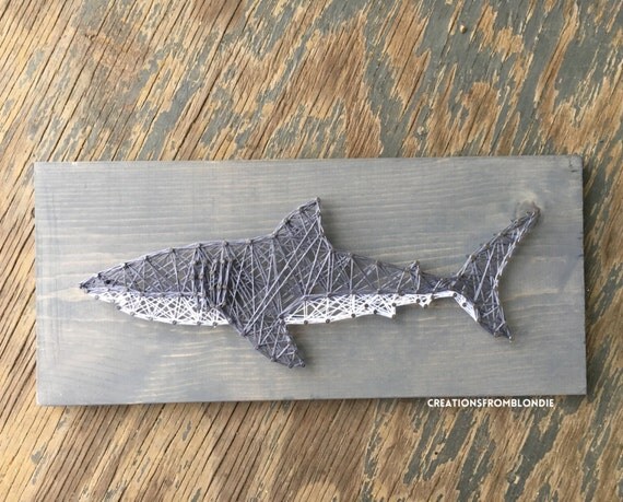 Shark String Art Sign MADE TO ORDER
