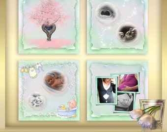 Baby album template | Etsy