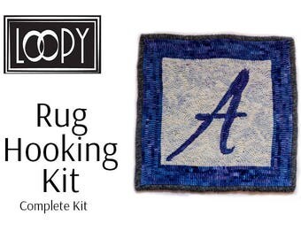 Gorgeous and unique rug hooking kits wool and by LoopyWoolSupply