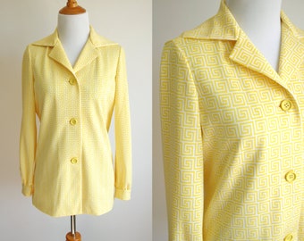 70s big collar shirt | Etsy