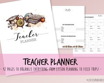 Teacher planner | Etsy