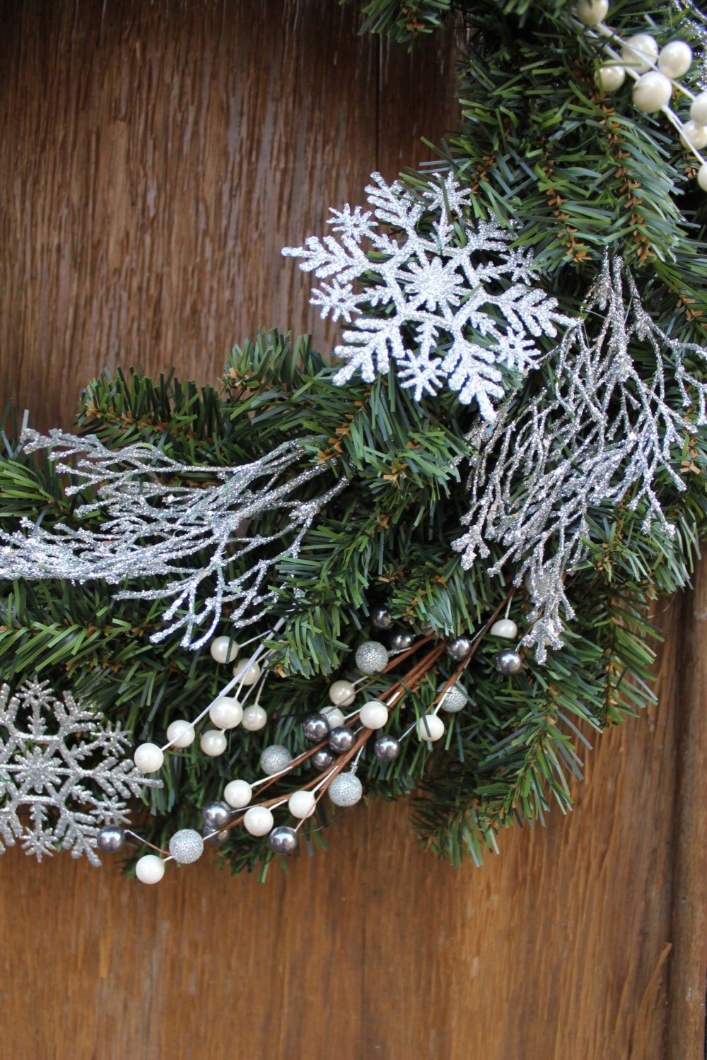 Snowflake Wreath Winter Wreath Icy Wreath Christmas Decor