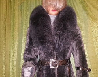 Mouton fur coat | Etsy