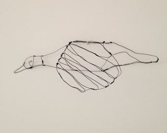 Wire bird sculpture | Etsy