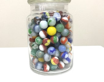 Marbles in jar | Etsy