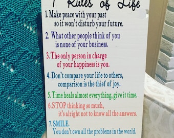 Rules of life | Etsy