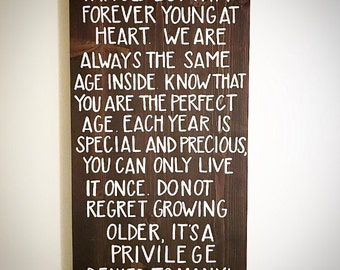 Forever young sign | Etsy
