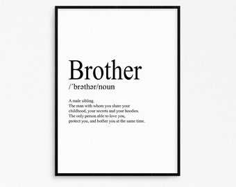Brother definition | Etsy