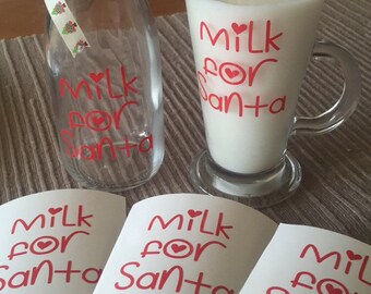 Milk for santa | Etsy