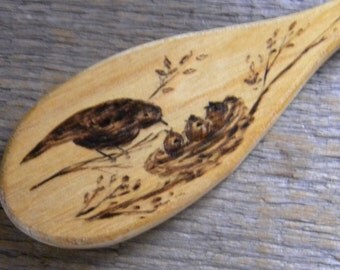 Pyrography spoon | Etsy