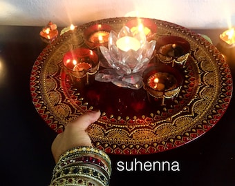 Henna Zentangle Flower Wall Art Design