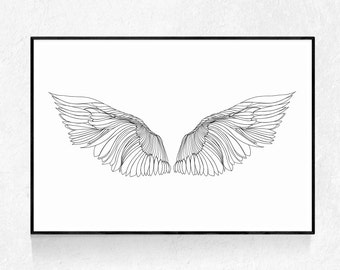 Angel wings print | Etsy