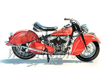 Motorcycle painting | Etsy