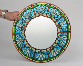 Stained glass mirror | Etsy