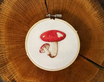 Mushroom embroidery | Etsy