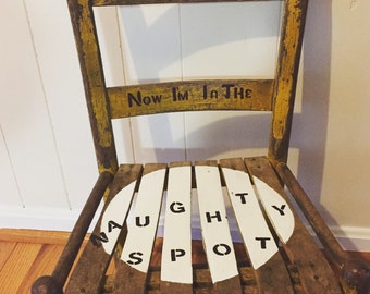 Time Out Chair Vinyl Decal Toddler Naughty Chair Sticker