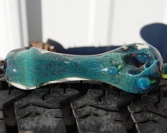 Green glass pipe | Etsy