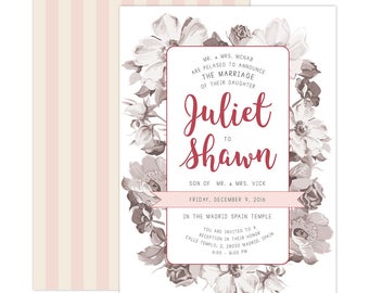 Lds wedding invite | Etsy