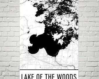 MN Lake Map Poster: Custom Minnesota Lake Wall Art Home