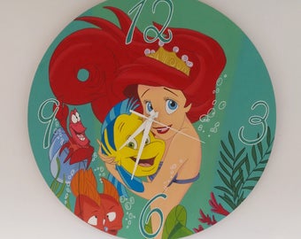 Mermaid wall clock | Etsy