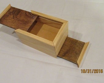 Wood box sliding lid | Etsy
