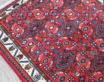 Red persian rug | Etsy