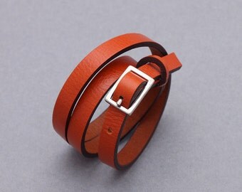 Leather link belt | Etsy