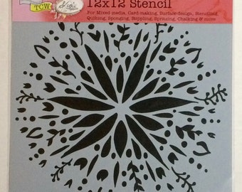 Folk art stencil | Etsy