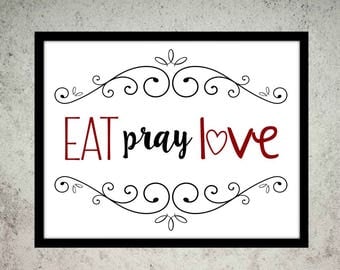 Eat pray love quote | Etsy