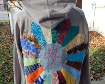 Patchwork hoodie | Etsy