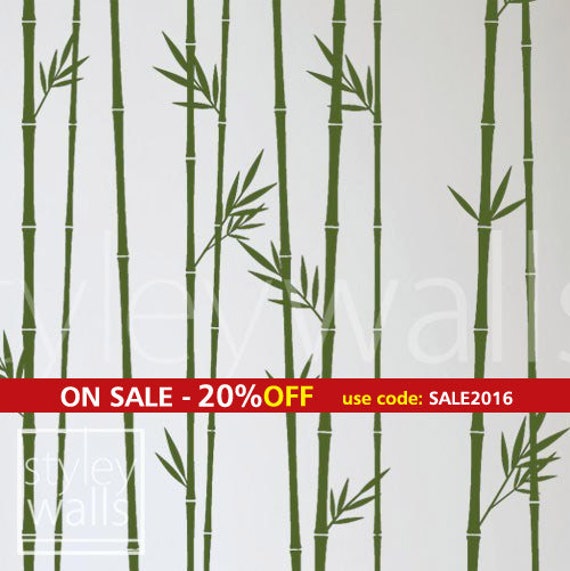 Bamboo Wall Decal Bamboo Stalks Wall Decal Bamboos by styleywalls