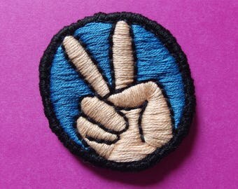 Peace sign patch | Etsy