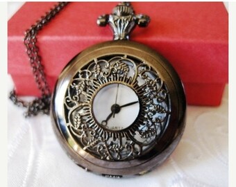 Pocketwatch necklace | Etsy