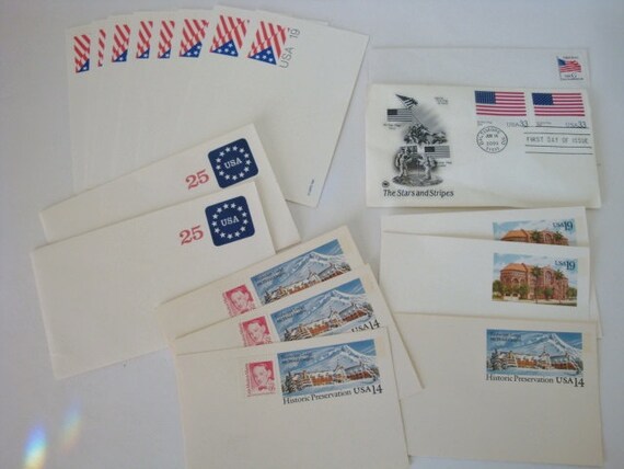 Items similar to USPS Pre Paid Postcards Stamps and Envelopes 1980s ...