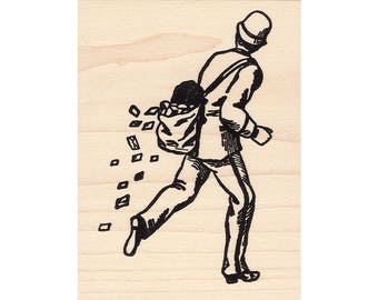 Postal rubber stamp | Etsy