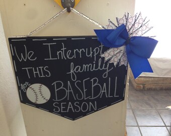 Baseball door sign | Etsy