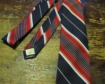 Red striped tie | Etsy