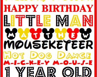 Mickey mouse signs | Etsy