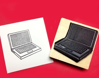 Computer stamp | Etsy