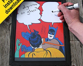Items similar to Batman Slap Meme Mosaic- Paper Tile Mosaic- Small ...