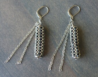 Loom beaded earrings | Etsy