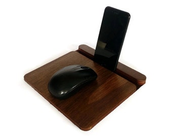 Wooden phone stand | Etsy