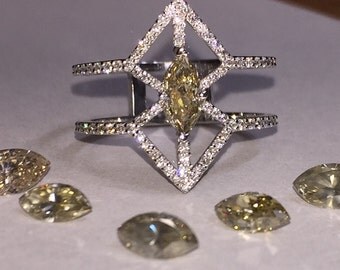 Geometric shape ring | Etsy