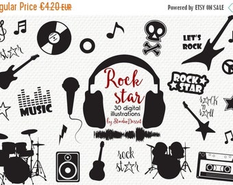 Rock star clipart | Etsy