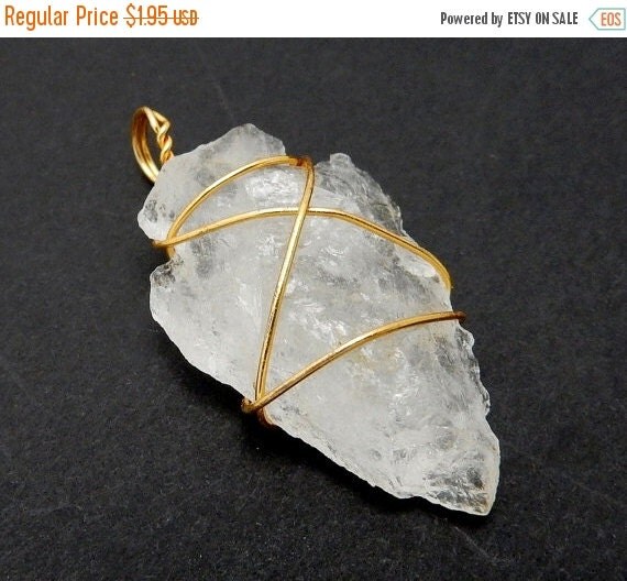 10% Weekend Flash SALE Crystal Quartz Arrowhead by RockParadise